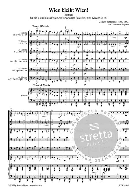 Wien Bleibt Wien Von Johann Schrammel Im Stretta Noten Shop Kaufen