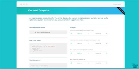 Date Range Picker Component For Vue Js Slot Digital