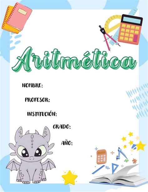 llᐈ Carátulas de Aritmética para Primaria Para Imprimir