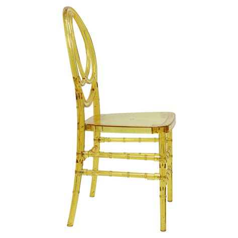 Ch Cg Clear Gold Acrylic Chair Oval Phoenix Style Backrest