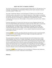 Ahist Unit Lj Docx Ahist Unit Learning Journal The