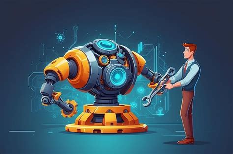 Premium Photo Robotics Engineering Chatbot And Automatization In