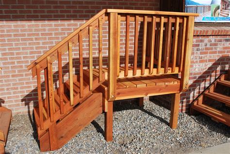 Spec Deck Pre Built Deck The Redwood Store Exterior Stairs Deck