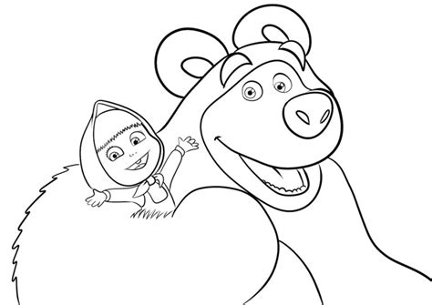 Dibujos De Masha Y El Oso Para Colorear