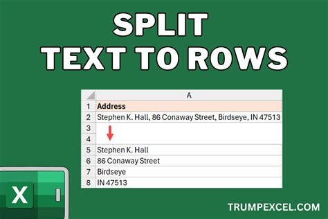 split text into multiple rows in excel easy formulas
