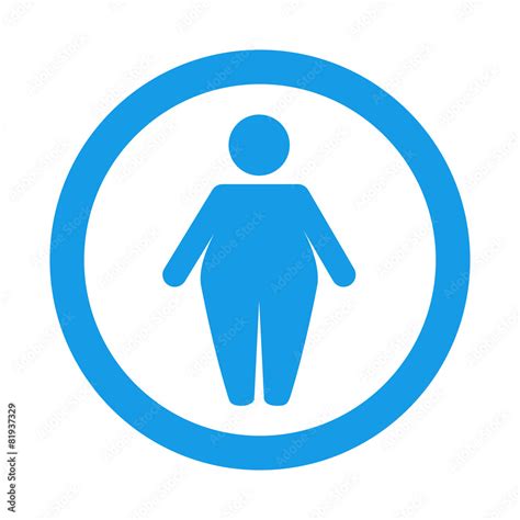 Icono Redondo Obesidad Azul Stock Illustration Adobe Stock