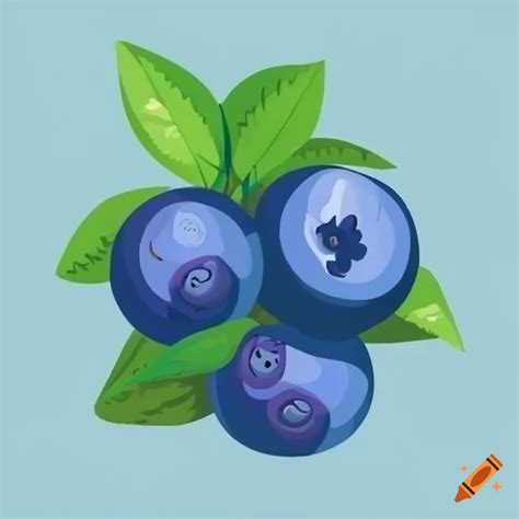 Cartoon Blueberry Bush On Craiyon