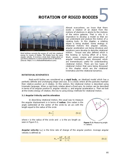 chapter 5 rotation pdf rotation around a fixed axis torque