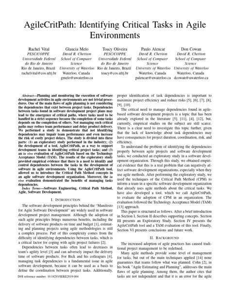 agile critical path pdf agile software development project management