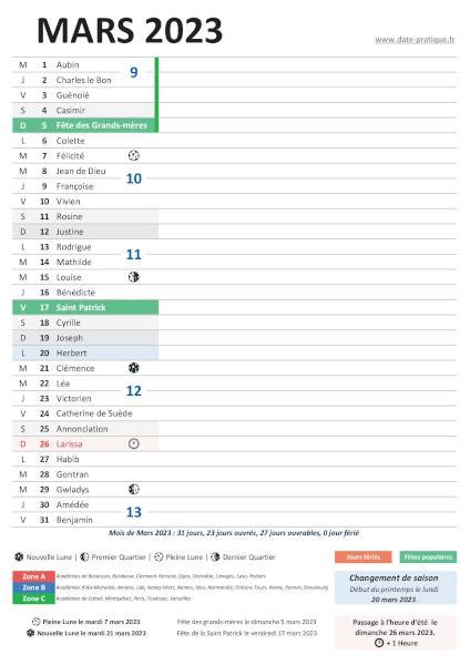 F Vrier Calendrier Gratuit Dates Et F Tes