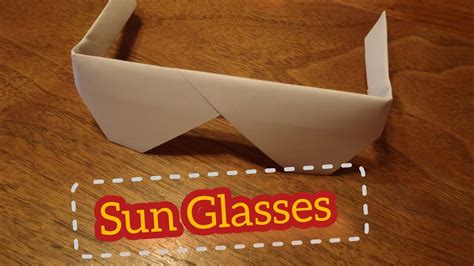 How To Make Easy White Origami Sunglasses YouTube
