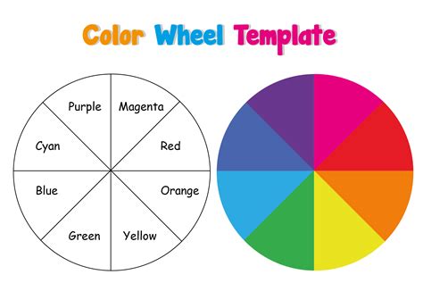 6 Best Images Of Color Wheel Printable For Students Blank Color Wheel