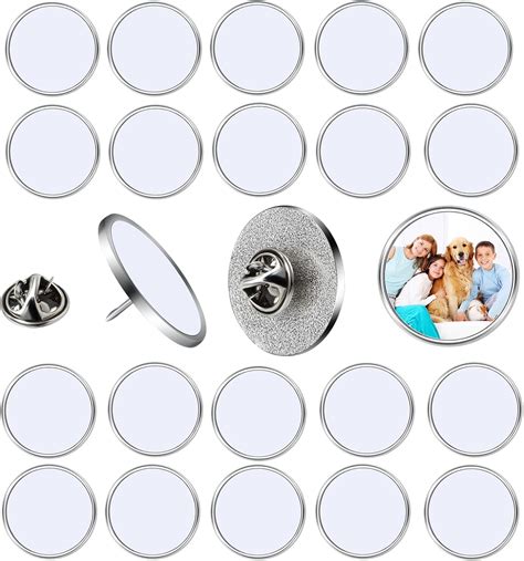Amazon Sublimation Blank Pins DIY Button Badge Sublimation Silver