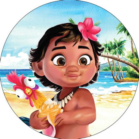 Painel Sublimado Redondo Moana Baby 1 50x1 50 Elo7