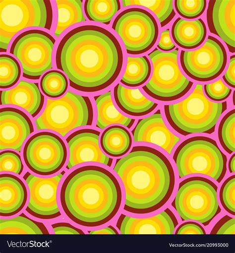 Seamless Pattern With Overlapping Circles Vector Image