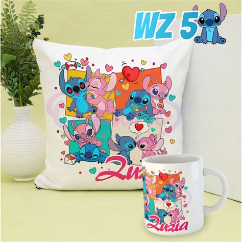 Zestaw Poduszka Kubek Lilo I Stich Angel Ohana Disney Prezent Dziecka Y4