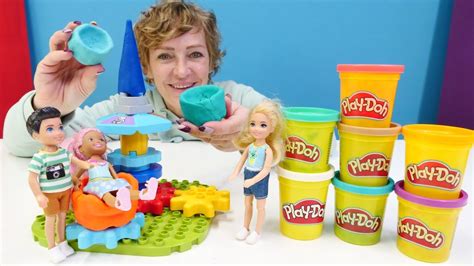 Play doh hamur oyunları Nicole atlıkarıncayı tamir ediyor Çocuklar