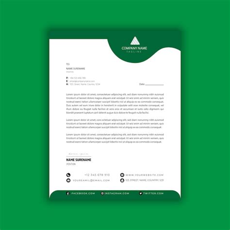 Moderne Business Briefkopf Design Vorlage Schwarze Abstrakte Briefkopf