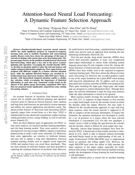attention based neural load forecasting a dynamic feature selection approach deepai