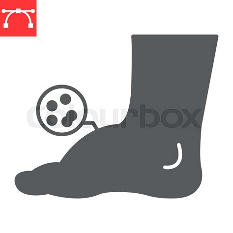 Leg Edema Glyph Icon Stock Vector Colourbox