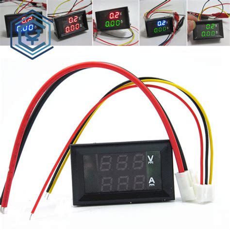 LED DC 0 100V 10A 50A 100A Dual Display DC Ammeter Voltmeter Digital