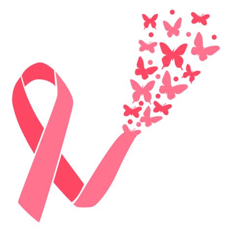 Cinta de cáncer de mama de explosión de mariposa Descargar PNG SVG