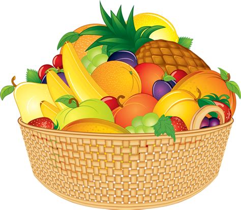 Cesta De Frutas De Vetor Png Clipart De Cesta Vetor De Frutas The