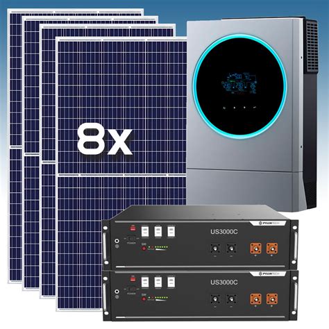 Kit Solar Fotovoltaico 11000Wh dia con baterías de Litio 7 kWh 48V