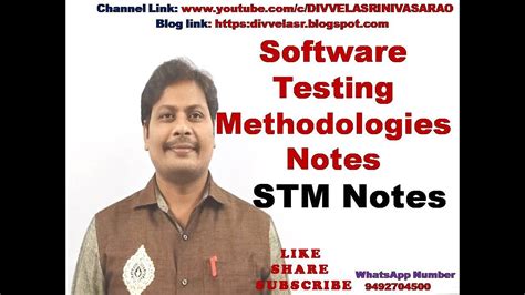 software testing methodologies notes stm notes stm software testing methodologies