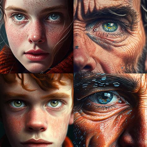 Extreme Close Up Portrait Midjourney Style Andrei Kovalev S