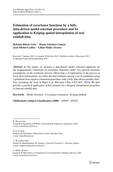 pdf estimation of covariance functions by a fully data driven model selection procedure and
