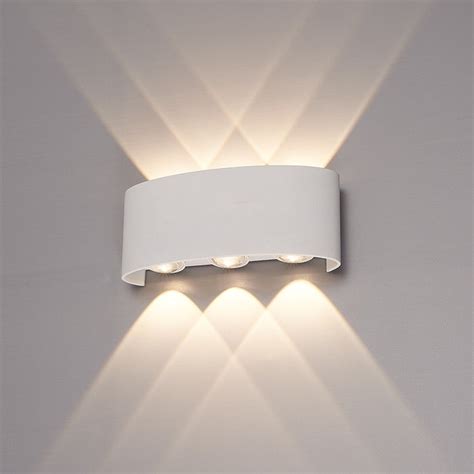 Kit 3 Arandelas Led de 6 Fachos 6W 3000K Branca Bivolt ZIG Iluminação