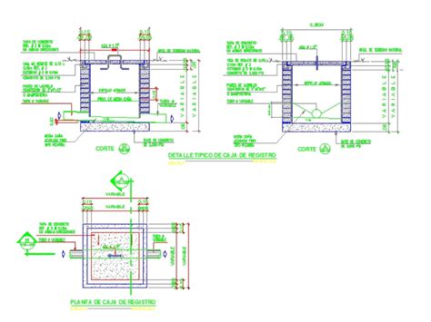 Caja De Registro En AutoCAD Descargar CAD 123 1 KB Bibliocad