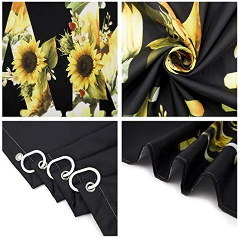 Ecotob get naked sunflower cortina de ducha para baño farmhouse