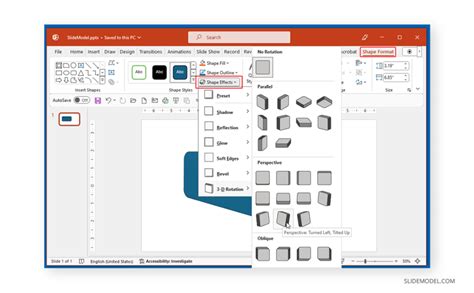 Shape Effects In Powerpoint Slidemodel