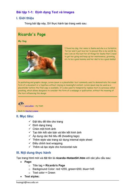 Bai Tap Html V Css B I T P Th C H Nh Thi T K Web Html Css