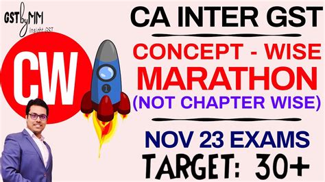 CA INTER GST CONCEPT WISE GST MARATHON For September 24 Exams