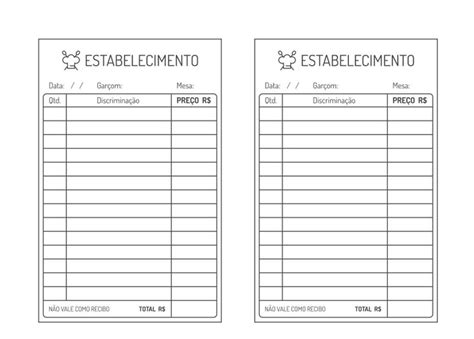 Comanda De Bar Para Imprimir Em 2023 Comandas Para Restaurante
