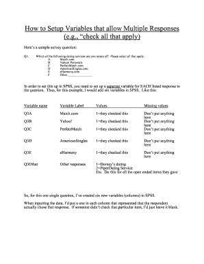 Fillable Online D Umn How To Setup Variables That Allow Multiple