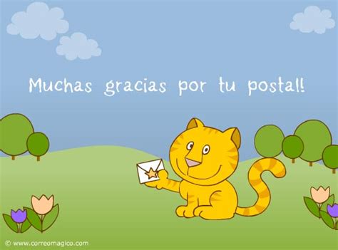Tarjeta Animada De Gracias Gracias Por Tu Postal