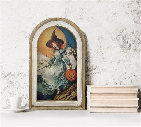Witch Wall Decor Witchy Halloween Decor Farmhouse Wall Art Gothic Wall
