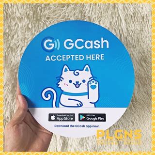 Gcash Accepted Here Sign Sticker Signage Board WATERPROOF Shopee