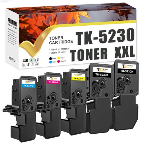 5x Toner TK 5230 für Kyocera Ecosys M5521cdn Toner M5521cdw P5021cdn