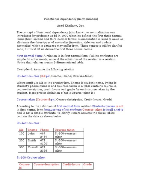 an in depth explanation of database normalization and the elimination of anomalies through