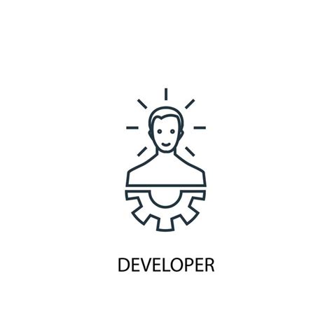 Premium Vector Developer Concept Line Icon Simple Element