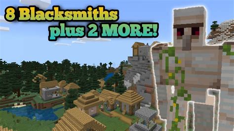 8 Blacksmiths In 1 Village And 2 More Blacksmiths Seed Minecraft