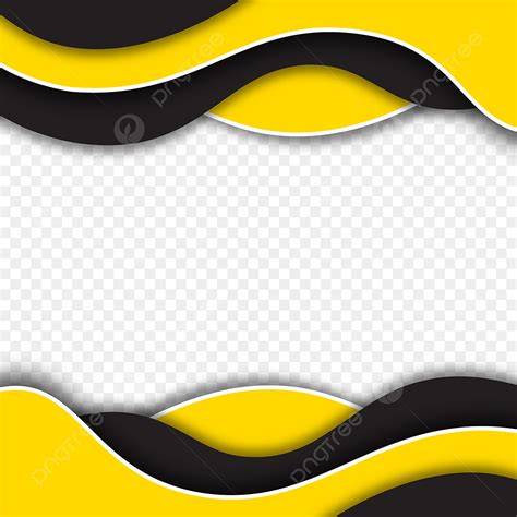 Abstract Shape Illustration Vector PNG Images Yellow And Black Curve