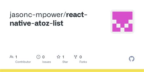GitHub Jasonc Mpower React Native Atoz List
