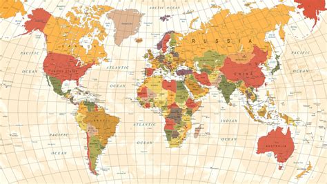 Semejanza Fluir Tel Grafo Cuadro Mapa Del Mundo Vintage Escritor