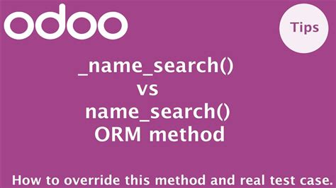 How To Use Name Search Method In Odoo Odoo ORM Methods YouTube